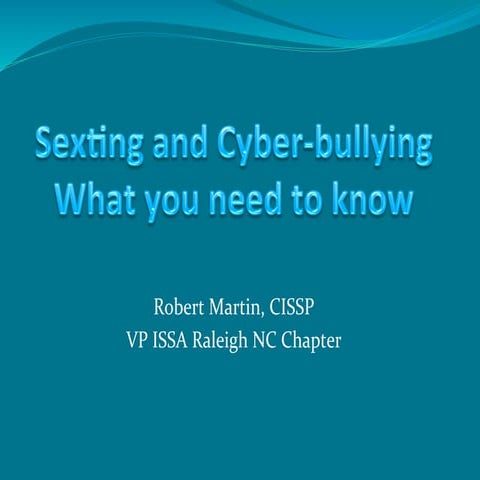2012 06 Sexting and Cyberbullying | PDF