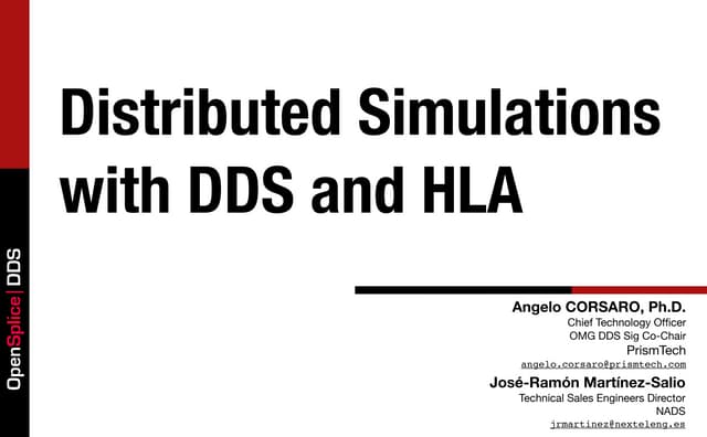 Distributed Simulations with DDS and HLA | PDF Distributed Simulations with DDS and HLA | PDF