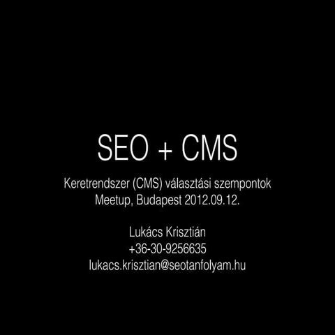 SEO + CMS Meetup | PDF