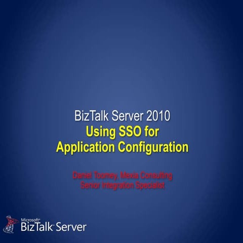 Using Sso For Application Configuration Ppt