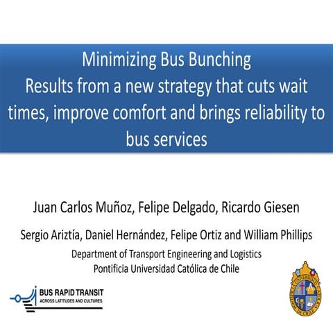Webinar: Minimizing Bus Bunching – Results from a new strategy that ...