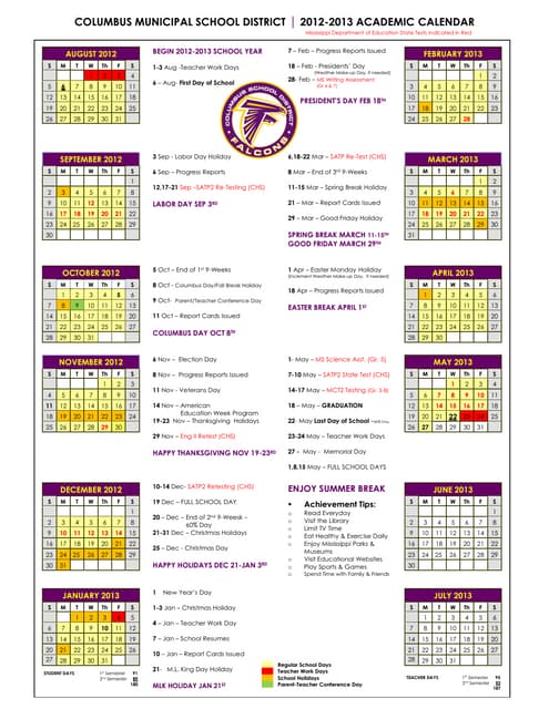Mentorship Academy 2012-13 Calendar | PDF
