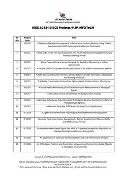 IEEE 2012 Embedded_project_titles_2012-13-final | PDF