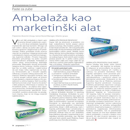 Toothpaste category in 2007, Progressive magazine (available on ...