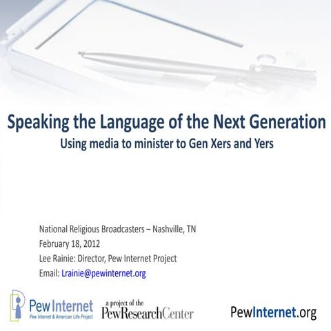 Speaking the language of the next generation | PPT