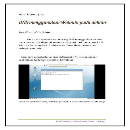 2012-24. dns menggunakan webmin pd debian | PDF