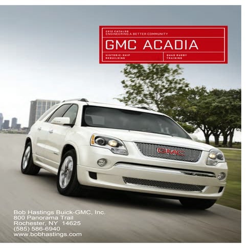 2012 GMC Acadia Brochure Rochester-Bob Hastings Buick GMC | PDF