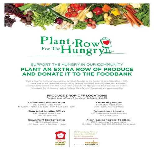 Plant a Row for the Hungry - Akron, Ohio | PDF