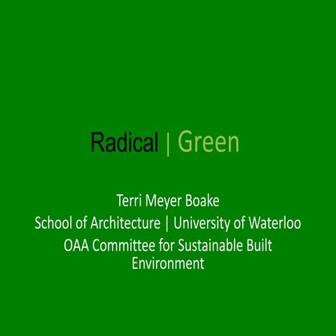 Radical Green Design | PPT