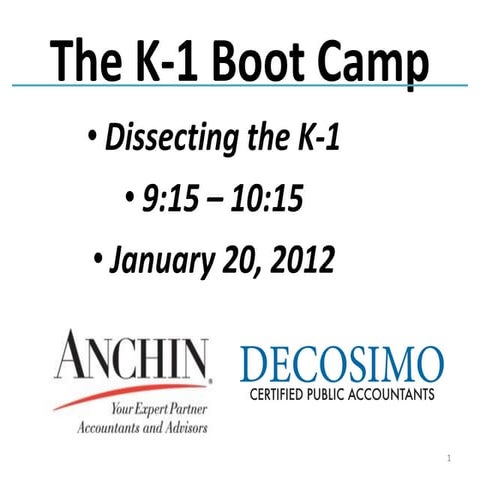 Dissecting the K-1 | PDF