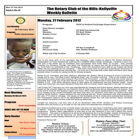The Hills Kellyville Weekly Bulletin | PDF