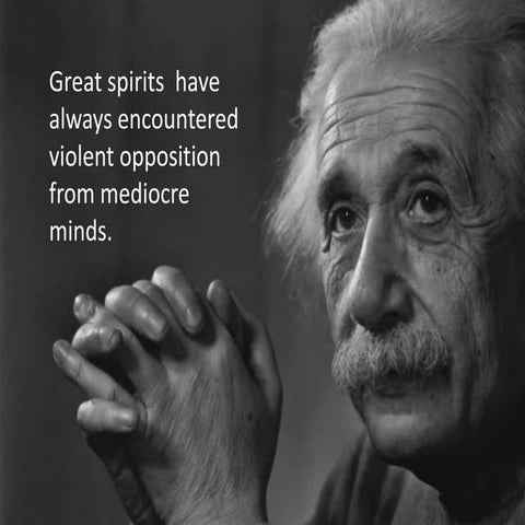 Albert Einstein about mediocre minds | PPTX