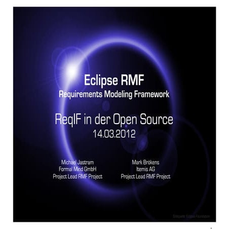 Eclipse RMF - Requirements Modeling Framework - ReqIF in der Open Source | PDF | Programming ...