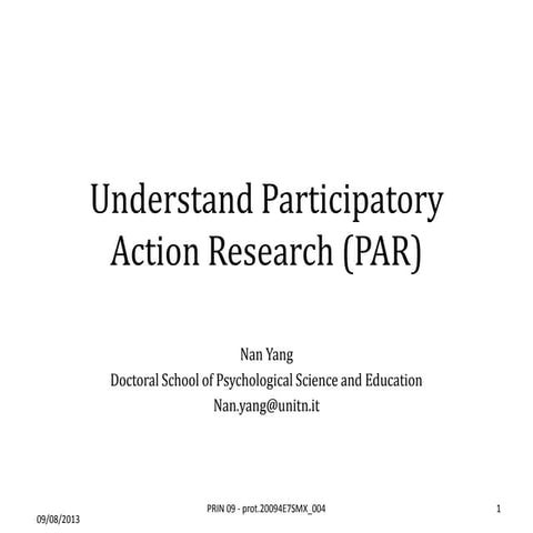 Understand Participatory Action Research | PPTX