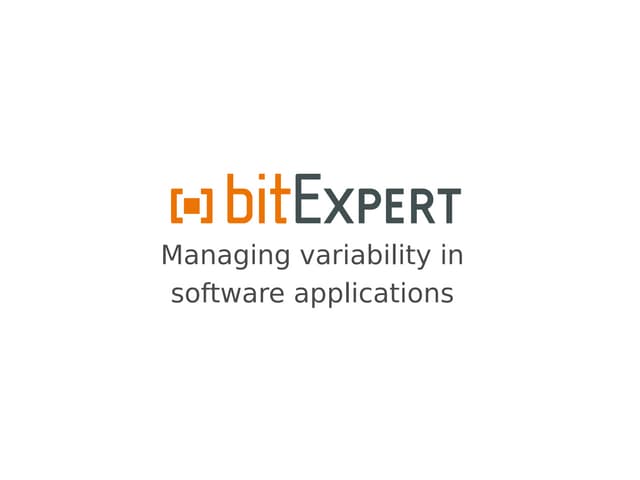 Managing Variability In Software Applications Scandev12 Pdf