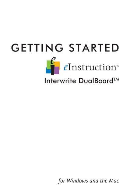 EiTT touchboard getting started guide | PDF