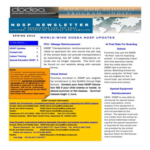2012 05 21 cyp update input - ndsp worldwide newsletter spring 2012 | PDF