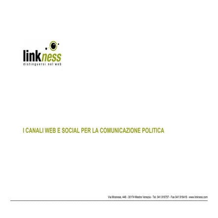 Seminario sulla comunicazione web per la politica | PPT