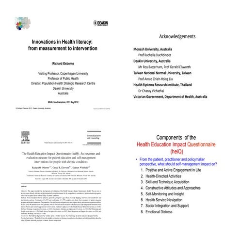 Don Nutbeam | The evolving concept of health literacy | PDF