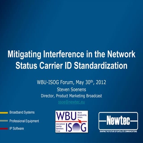 Mitigating Interference in the Network & Status Carrier ID Standardization | PPTX | Computer ...