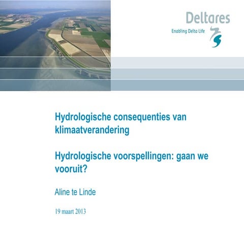 Hydrologische consequenties van klimaatverandering | PPT