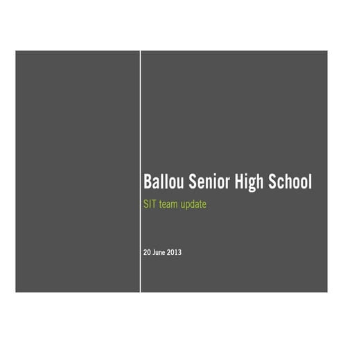 Ballou Senior High School Construction Update | PPT