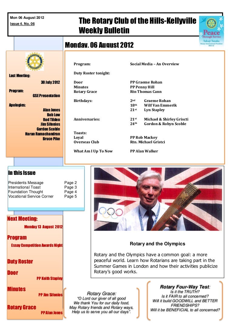 20120806 weekly bulletin