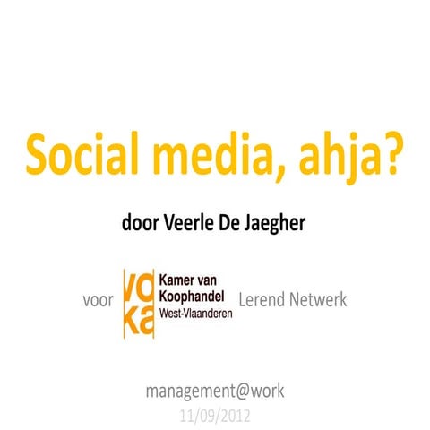 lerend netwerk voka | PPT