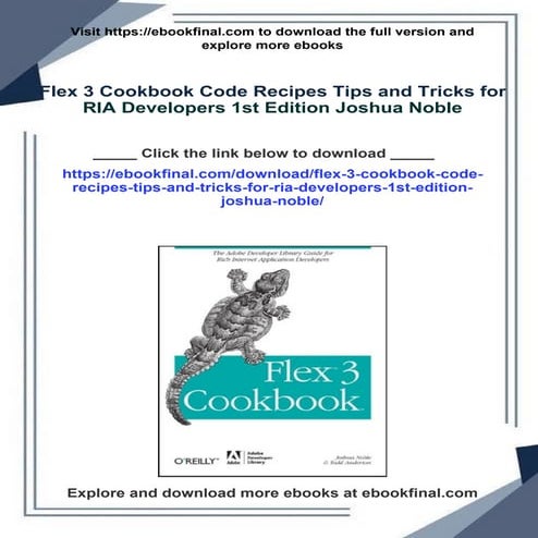 Get Flex 3 Cookbook Code Recipes Tips and Tricks for RIA Developers 1st ...