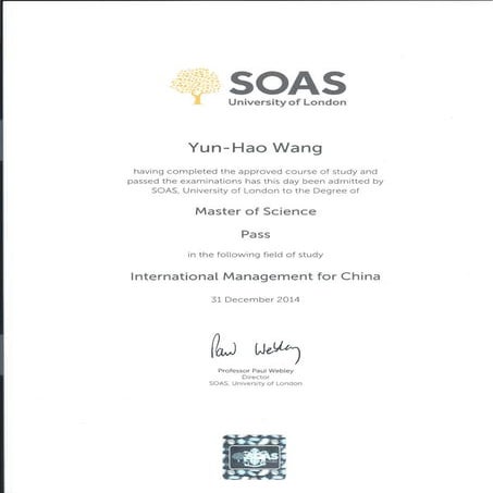 SOAS Master Program qualification | PDF