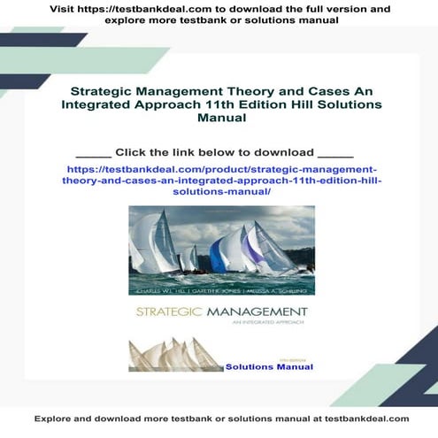 Strategic Management Theory and Cases An Integrated Approach 11th ...