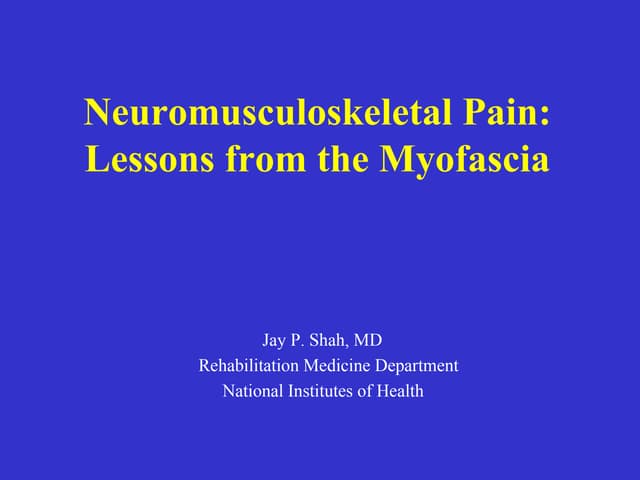 Myofascial Pain Syndrome | PPTX