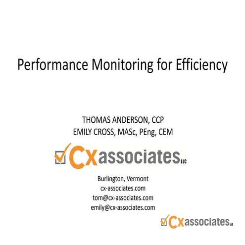 Performance Monitoring for Efficiency | PPT