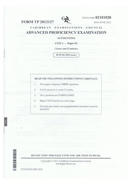 CSEC POA Past Paper Solutions January 2009 Paper 2 Question 3 | PDF