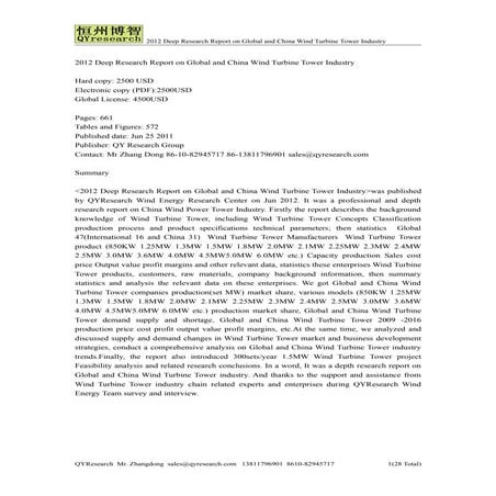 Project Report on Wind Turbine Manufacturing Plant | PPTX