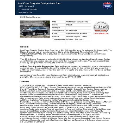 2012 dodge durango for sale near st. louis, mo | PDF | Free Download