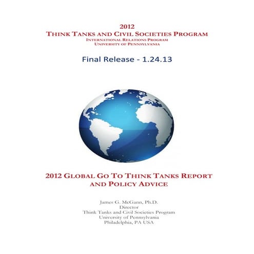 CSIS Ranked World’s #1 Security & International Affairs Think Tank | PDF