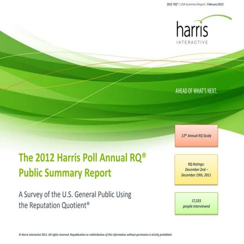 2012 harris poll_rq_summary_report | PDF