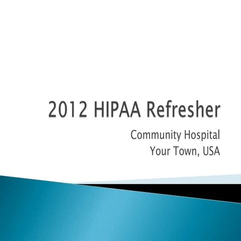 Hipaa Refresher Training | PPT