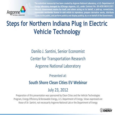 Steps for Northern Indiana Plug-In Electric Vehicle Technology | PDF
