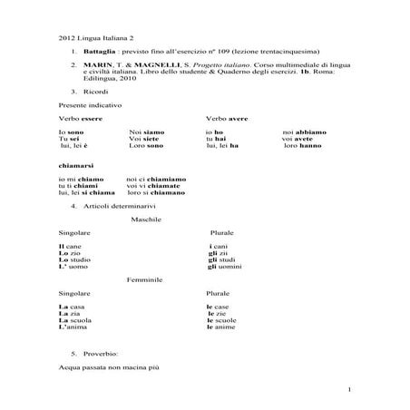 2012 lingua italiana 2 | DOC