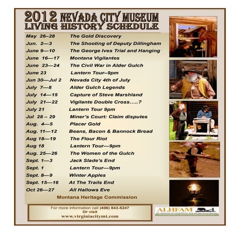 Virginia City 2012 Events Schedule | PDF