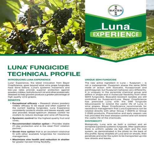 Luna Grape Fungicide - 2012 Product Guide | PDF