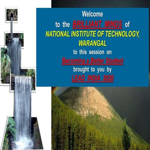2012 Mar18 Becoming a Better Student - NIT- Warangal - for Lead India ...