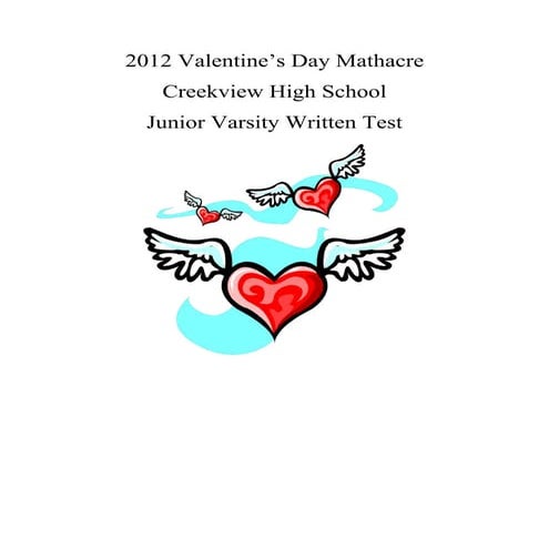 2012 Mathacre JV Written Test | DOCX