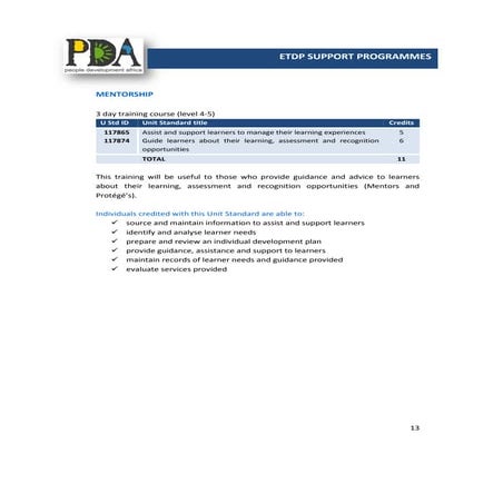 mentorship course outline | PDF