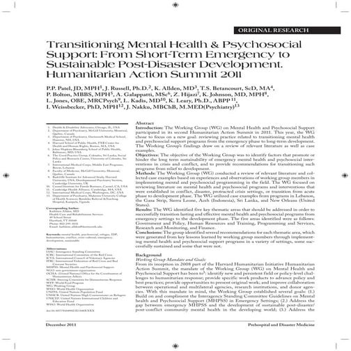 Psychosocial Support Types and Benefits | PDF