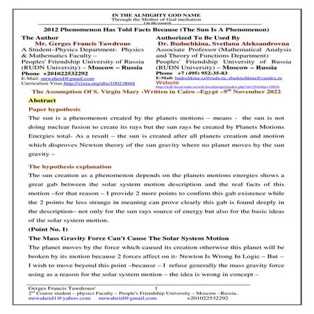 2012 Phenomenon Has Told Facts Because (The Sun Is A Phenomenon).pdf