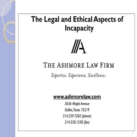 The Legal and Ethical Aspects of Incapacity | PPT | Adoption and ...