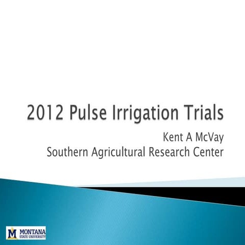 2012 pulse irrigation trials | PPTX